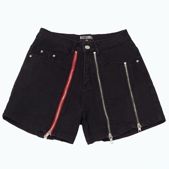 Disturbia | Shorts | Disturbia Zip Shorts Punk Goth Harajuku Killstar ...